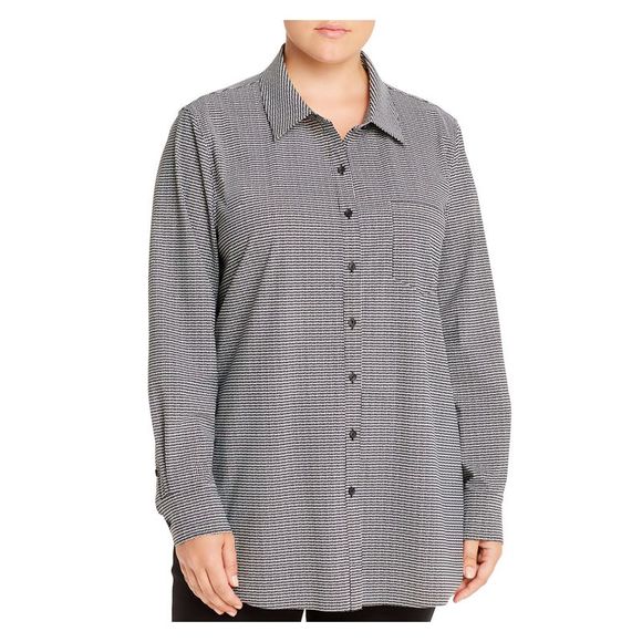 Lysse | Tops | Lysse Womens Black Back Pleat Cuffed Sleeve Wear To Work ...